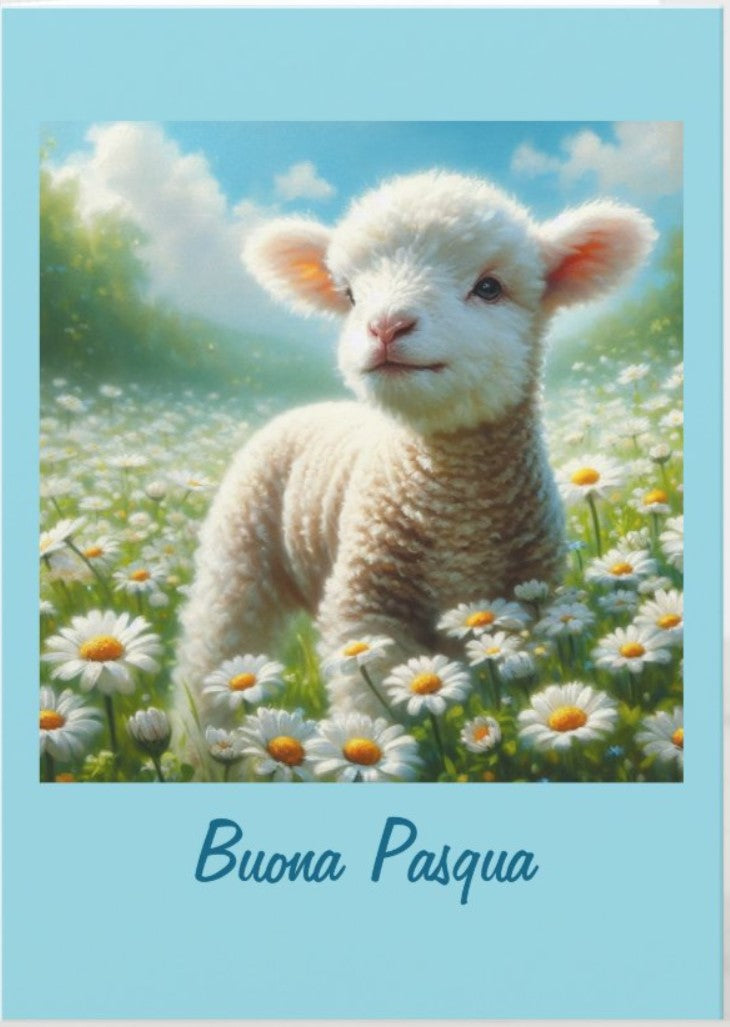Buona Pasqua Baby Lamb Greeting Card – Italian Children's Market