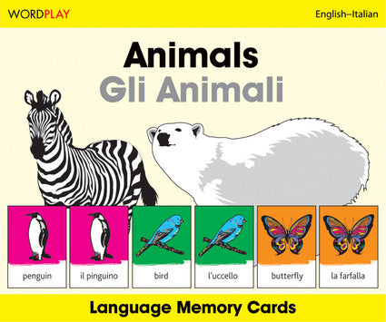 WordPlay Language Memory Cards–Animals (English–Italian) – Italian ...