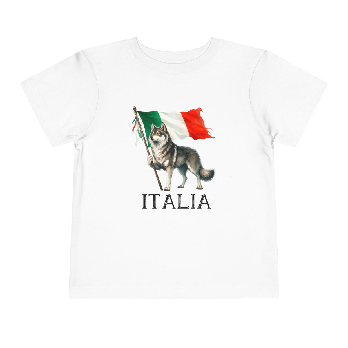 Italian Wolf and Flag Toddler T-shirt – Italian Children's Market