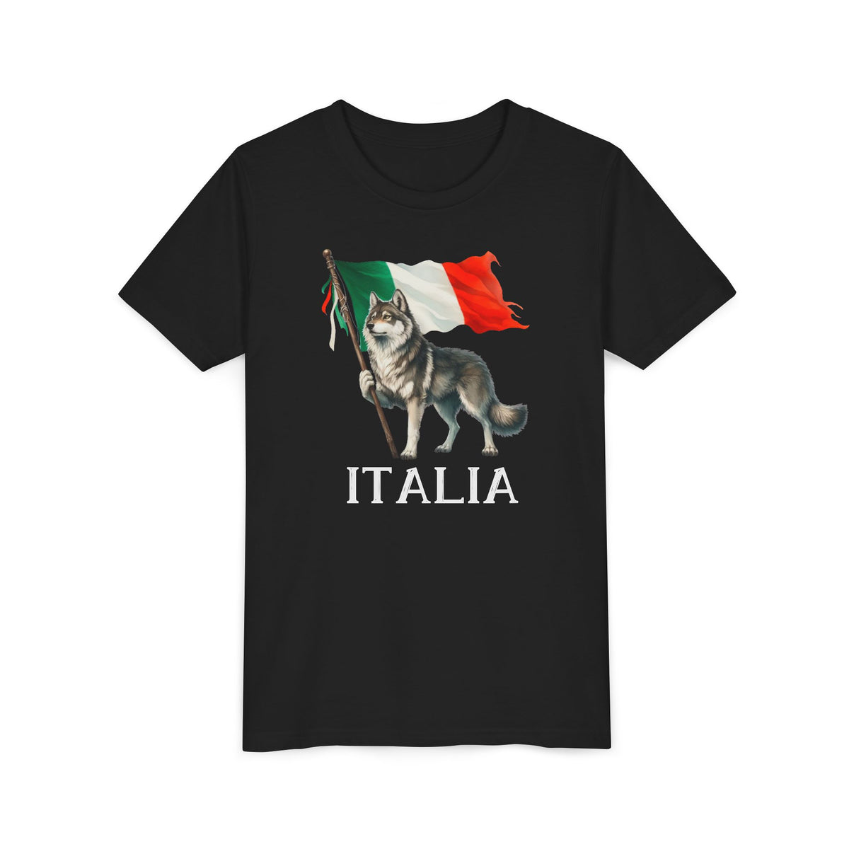 Wolf and Italian Flag Youth Tshirt – Italian Children's Market